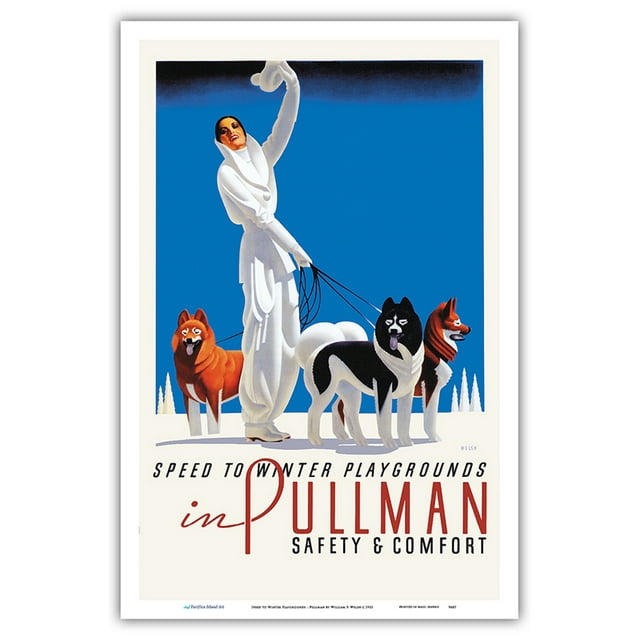 Speed to Winter Playgrounds - Pullman Company - Vintage Railroad Travel ...