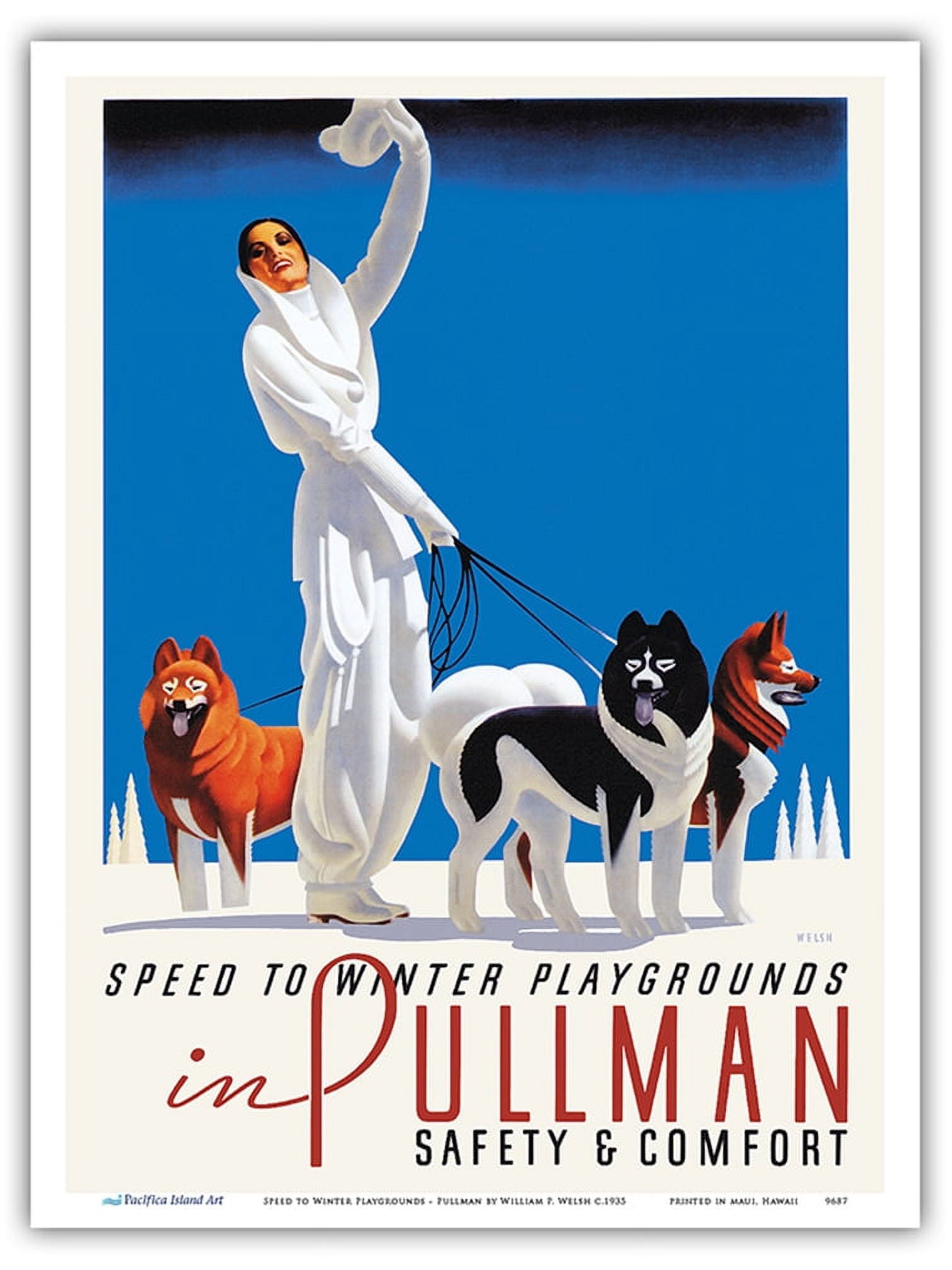 Speed to Winter Playgrounds - Pullman Company - Vintage Railroad Travel ...