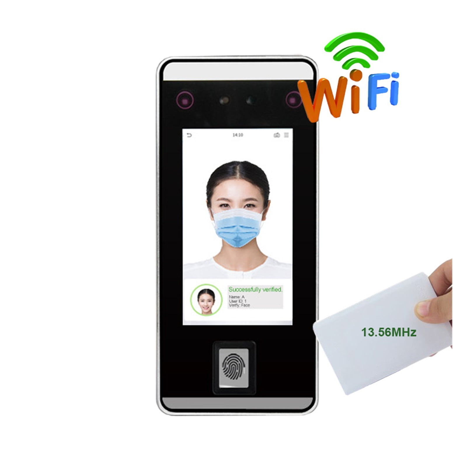 SpeedFace-V5L ADMS Visible Light Fingerprint Recognition Masked Face Detection Door Access ...