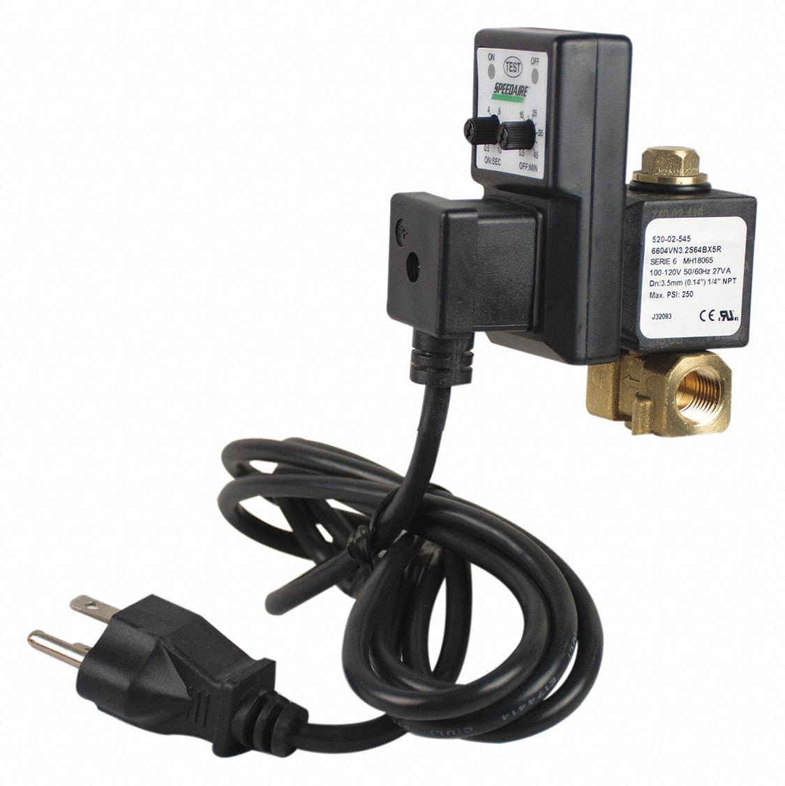 Speedaire Auto Drain Valve,100-120V,1/2 In. 13X528 - Walmart.com