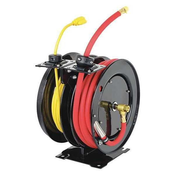 Speedaire Dual Hose Reel,Spring,3/8 in MNPT,25 ft 45UZ55 - Walmart.com