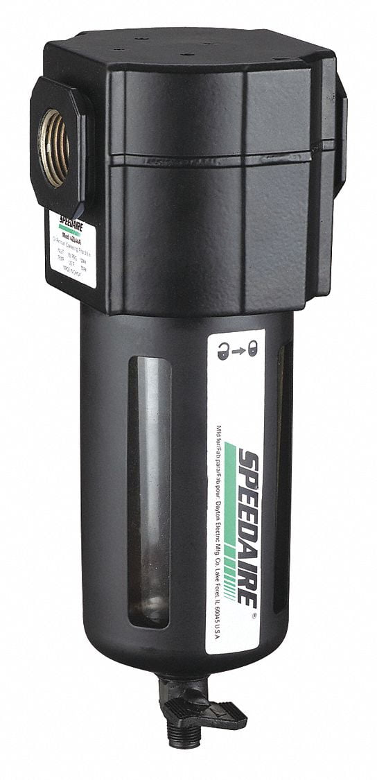 Speedaire Filter,1/2" NPT,140 cfm,5 micron 4ZL50 - Walmart.com