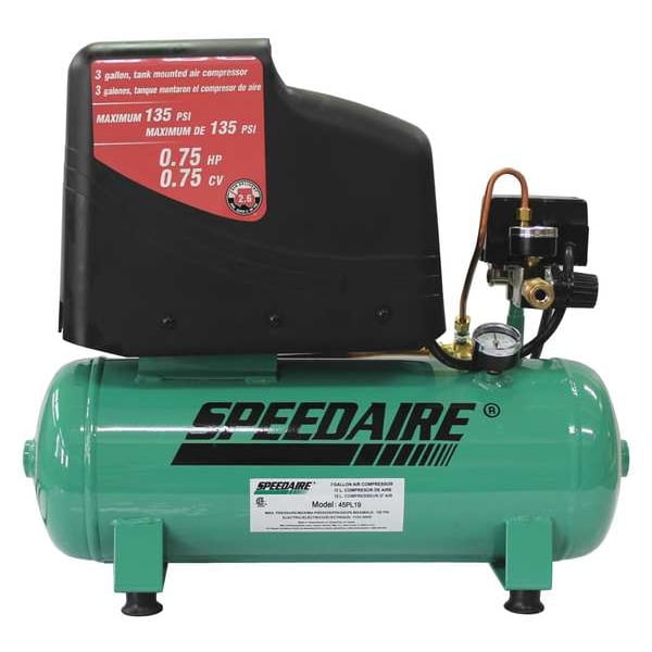 Speedaire Portable Electric Air Compressor,115VAC 45PL19 - Walmart.com