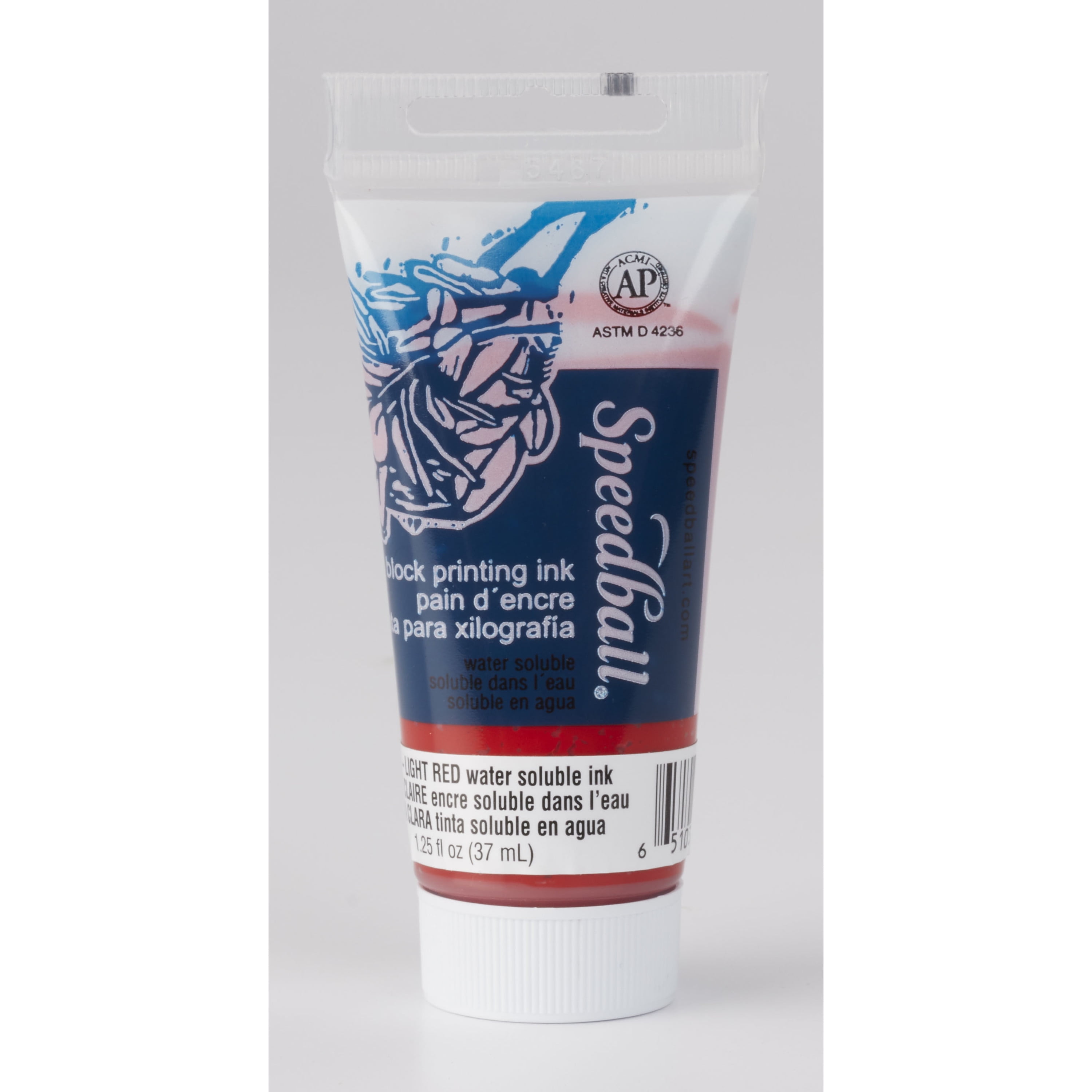 Speedball Printing Ink, Light Red, Water-Based, 1.25 oz, For Block ...