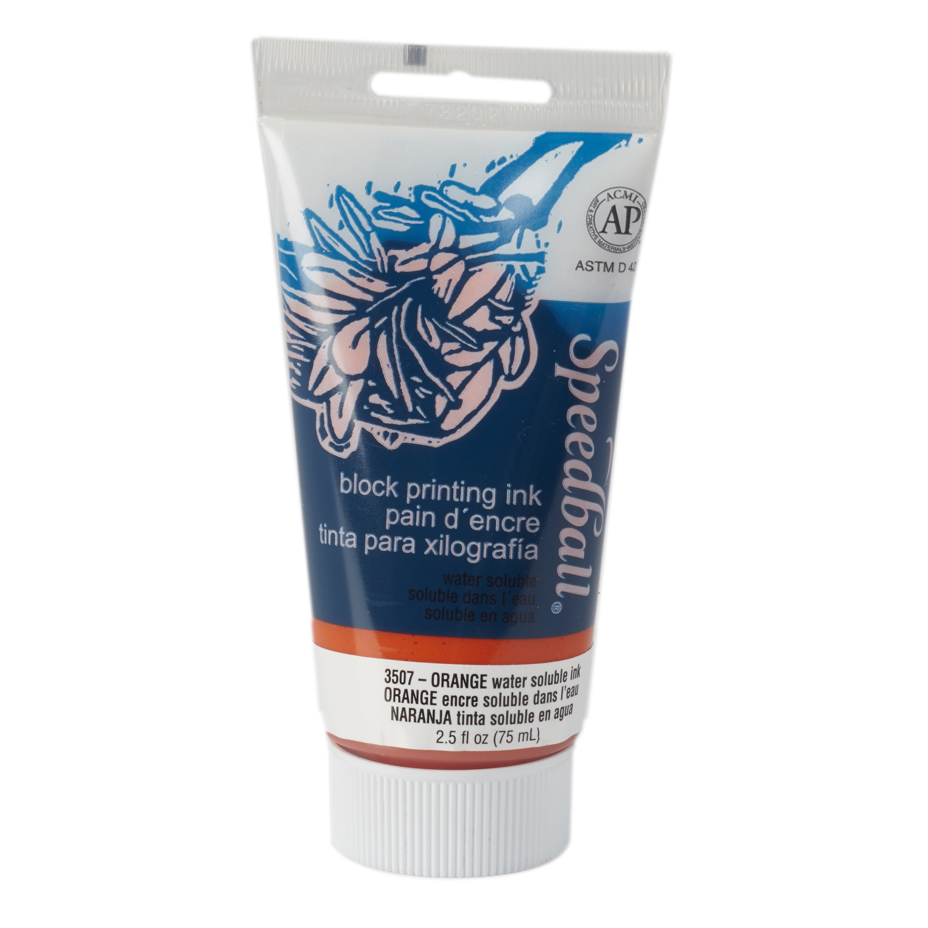Speedball Block Printing Ink, Water-Based, 2.5 oz., Orange - Walmart.com