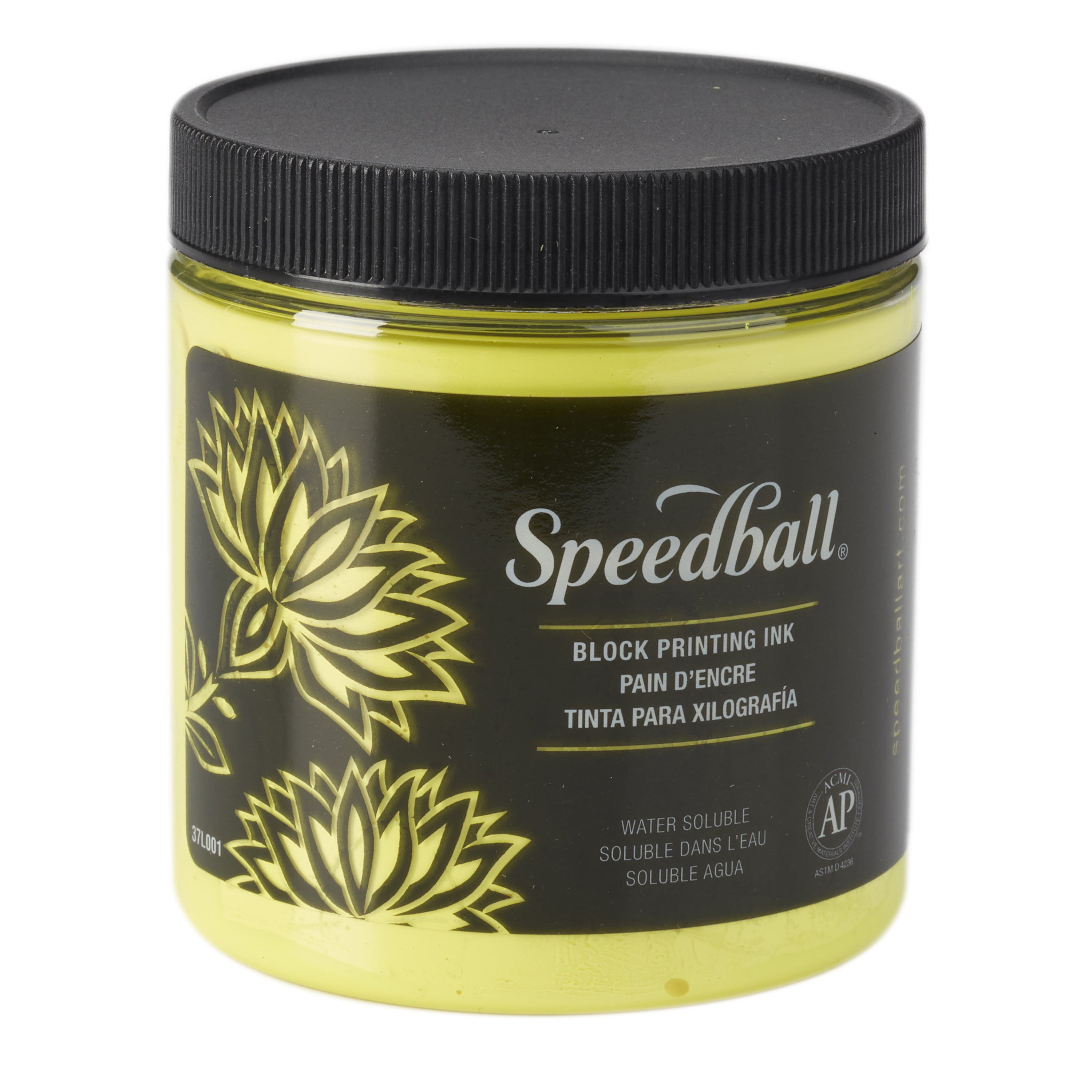 Speedball Block Printing Ink, Water-Based, 8 oz. Jar, Fluorescent ...
