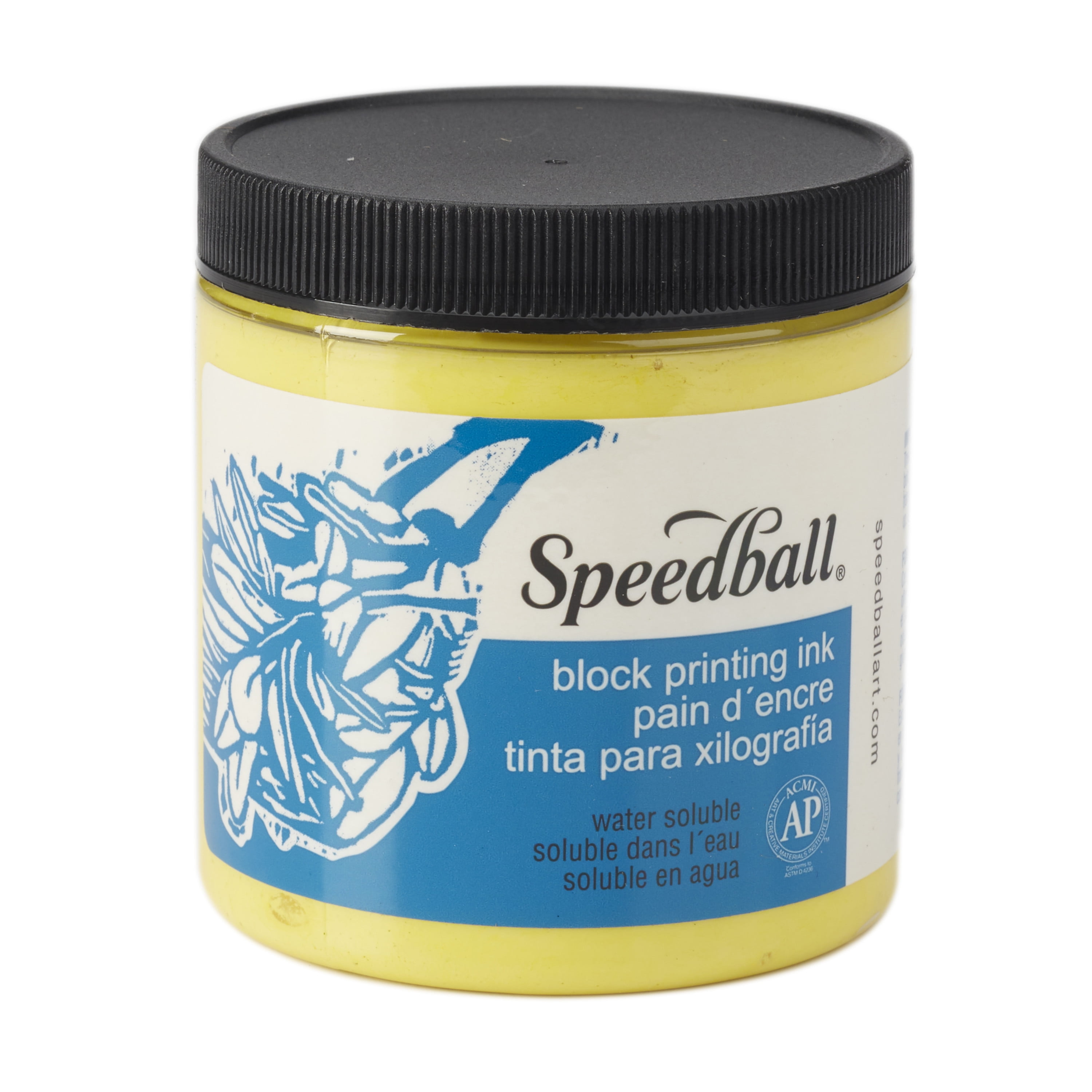 Speedball Block Printing Ink, Water-Based, 8 oz. Jar, Yellow - Walmart.com