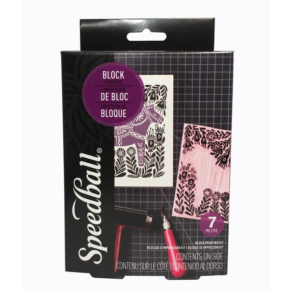 Speedball Block Printing Starter Kit, 4x5, linoleum, ink & cutters ...
