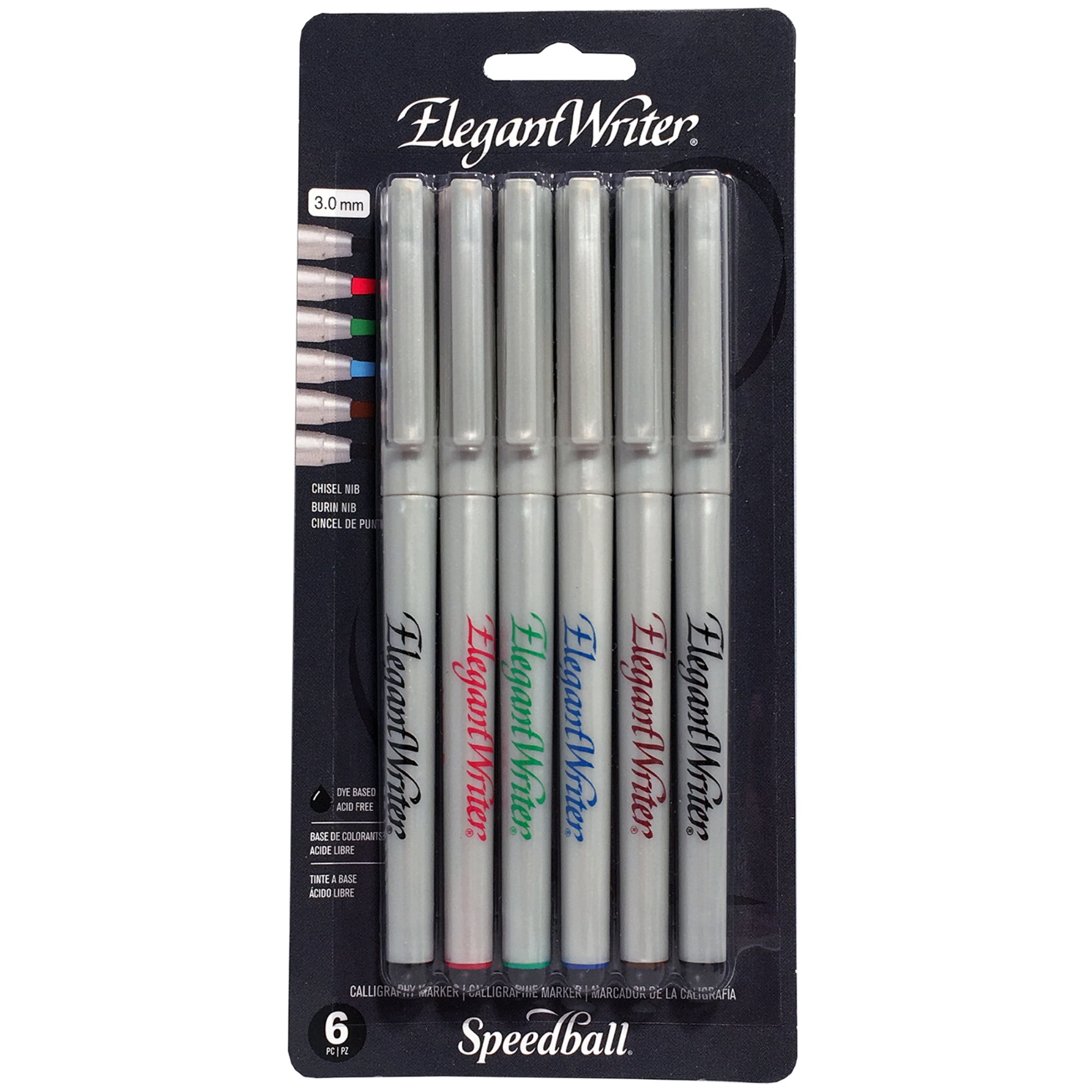 Speedball Elegant Writer Calligraphy Pen Set, 6-Colors, Broad - Walmart.com
