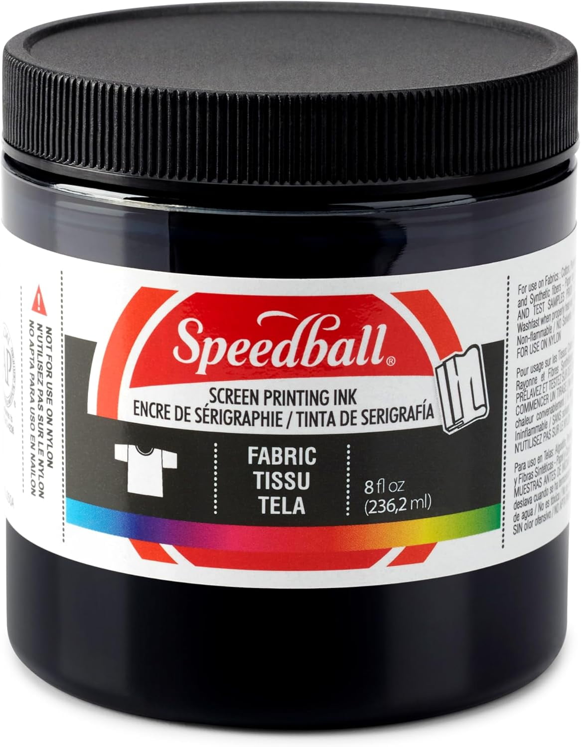 Speedball Fabric Screen Printing Ink, 8 oz., Black, Paint for Clothes ...