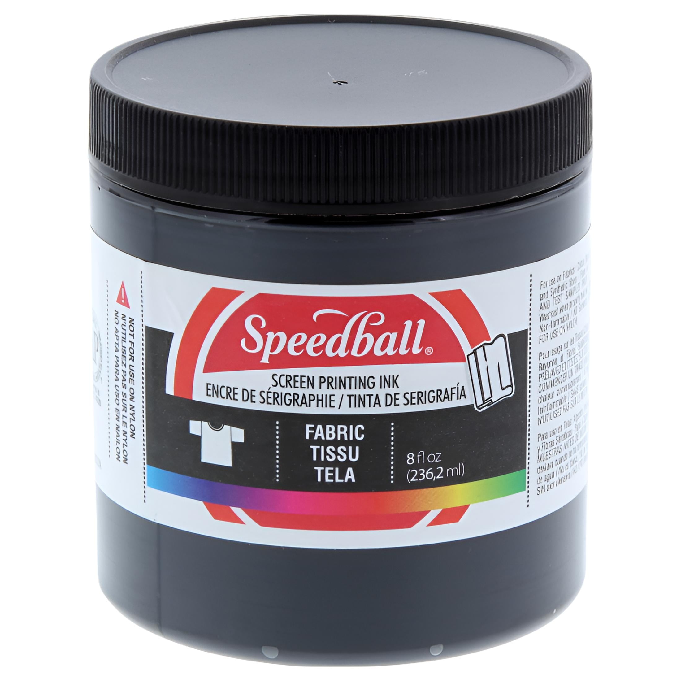 Speedball Fabric Screen Printing Ink, 8 oz., Black, Paint for Clothes ...