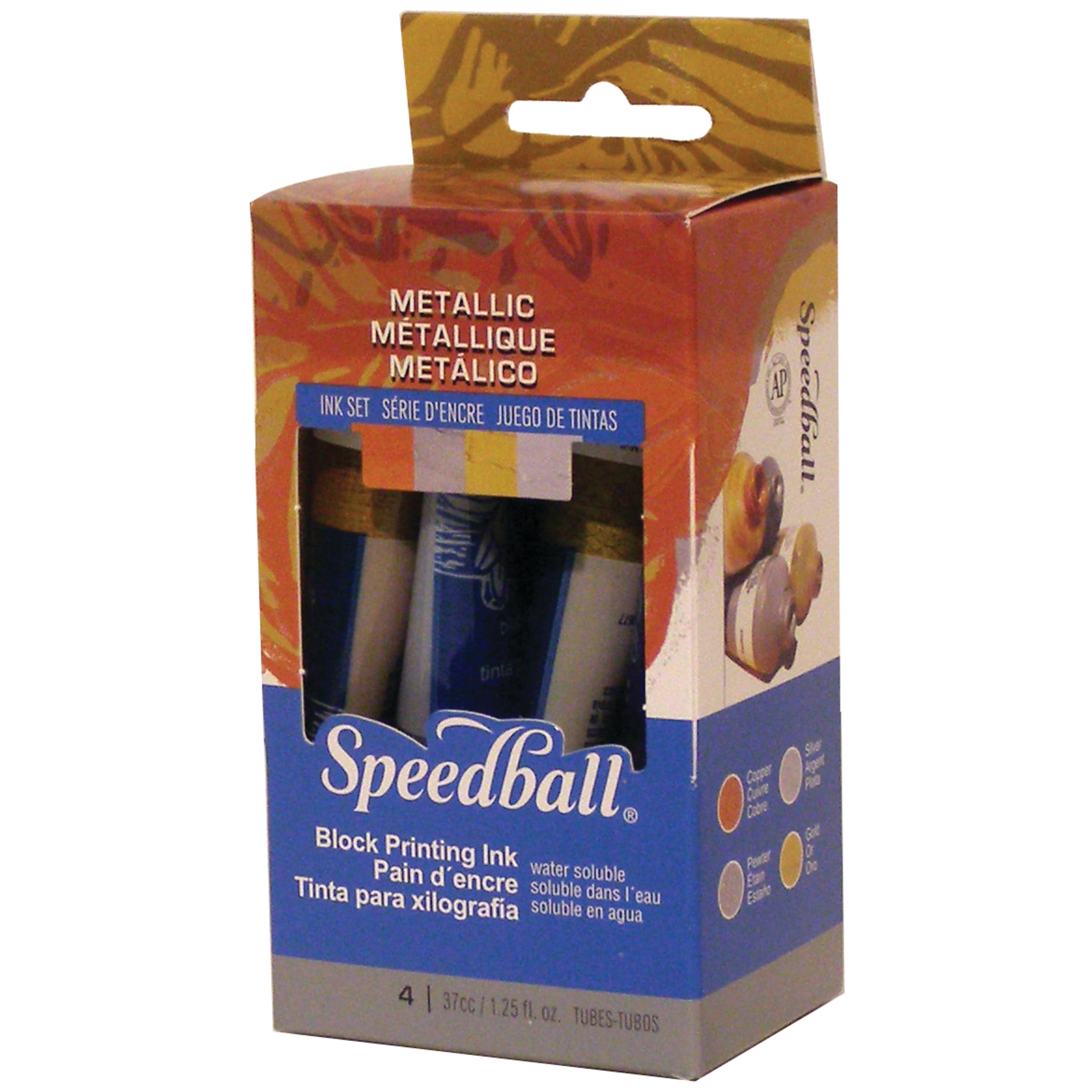 Speedball Metallic Block Printing Ink Set, 4 Colors - Walmart.com