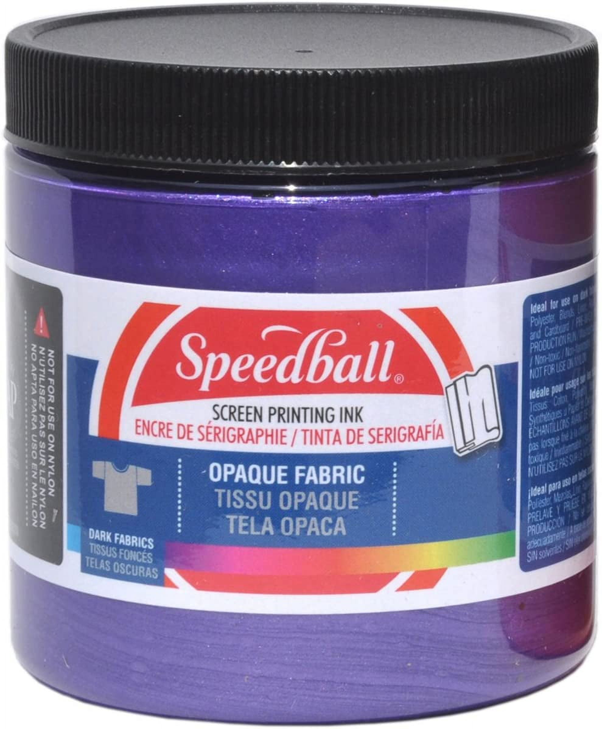 Speedball Opaque Iridescent Fabric Screen Printing Ink, 8-Ounce ...