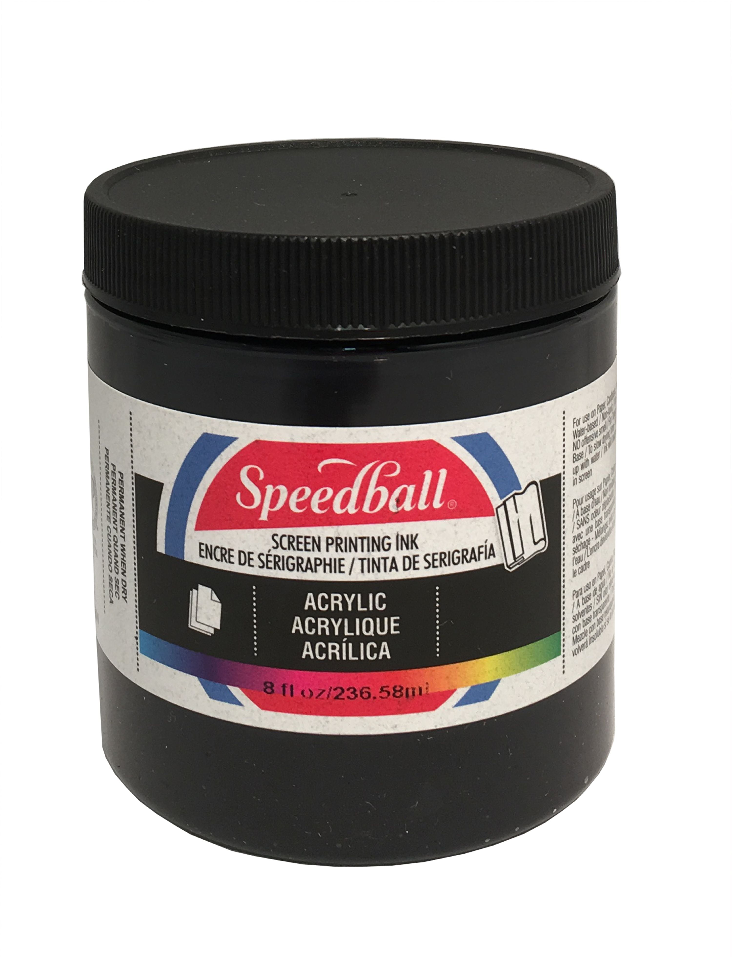Speedball Permanent Acrylic Screen Printing Ink, 8 oz., Black - Walmart.com