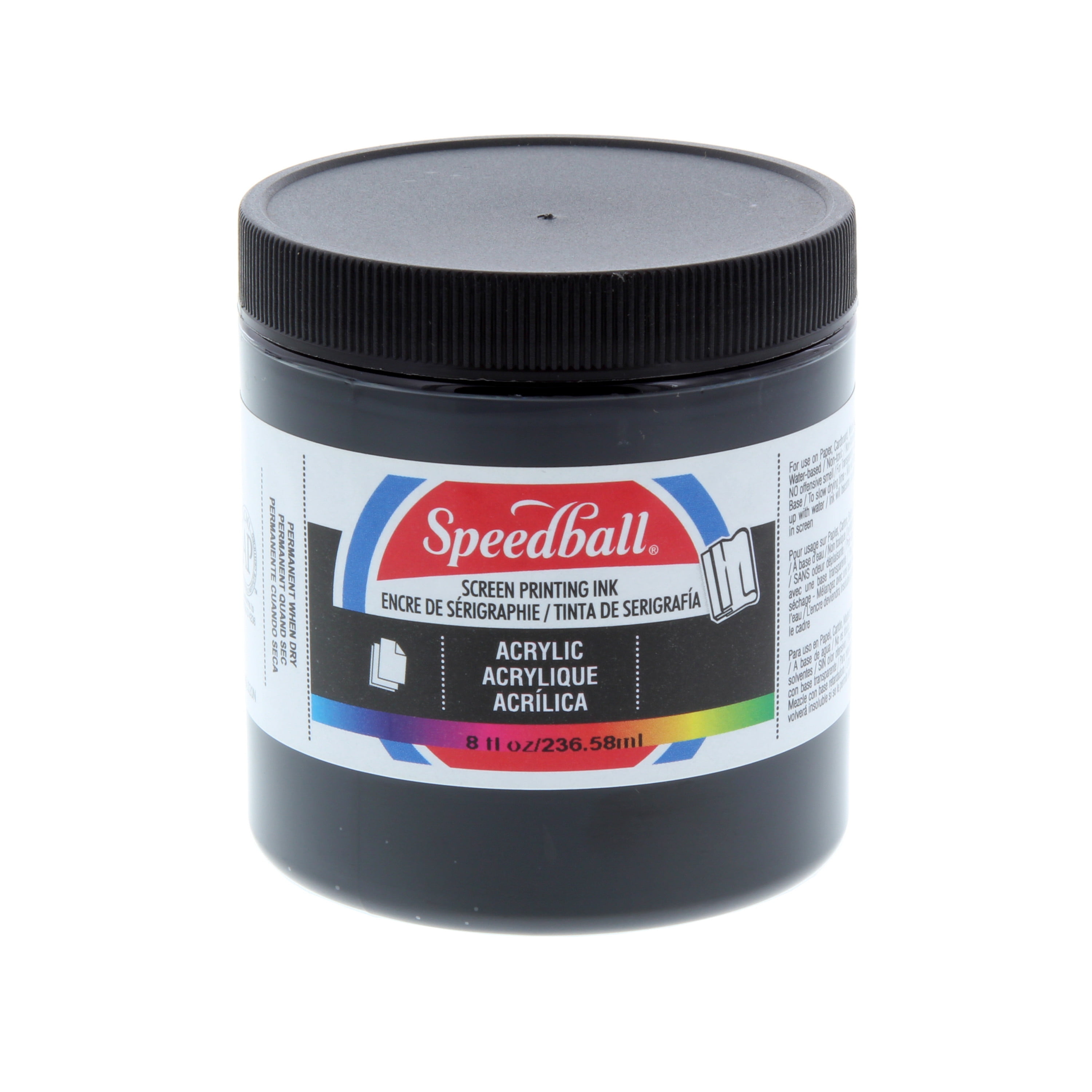 Speedball Permanent Acrylic Screen Printing Ink, 8 oz., Black - Walmart.com