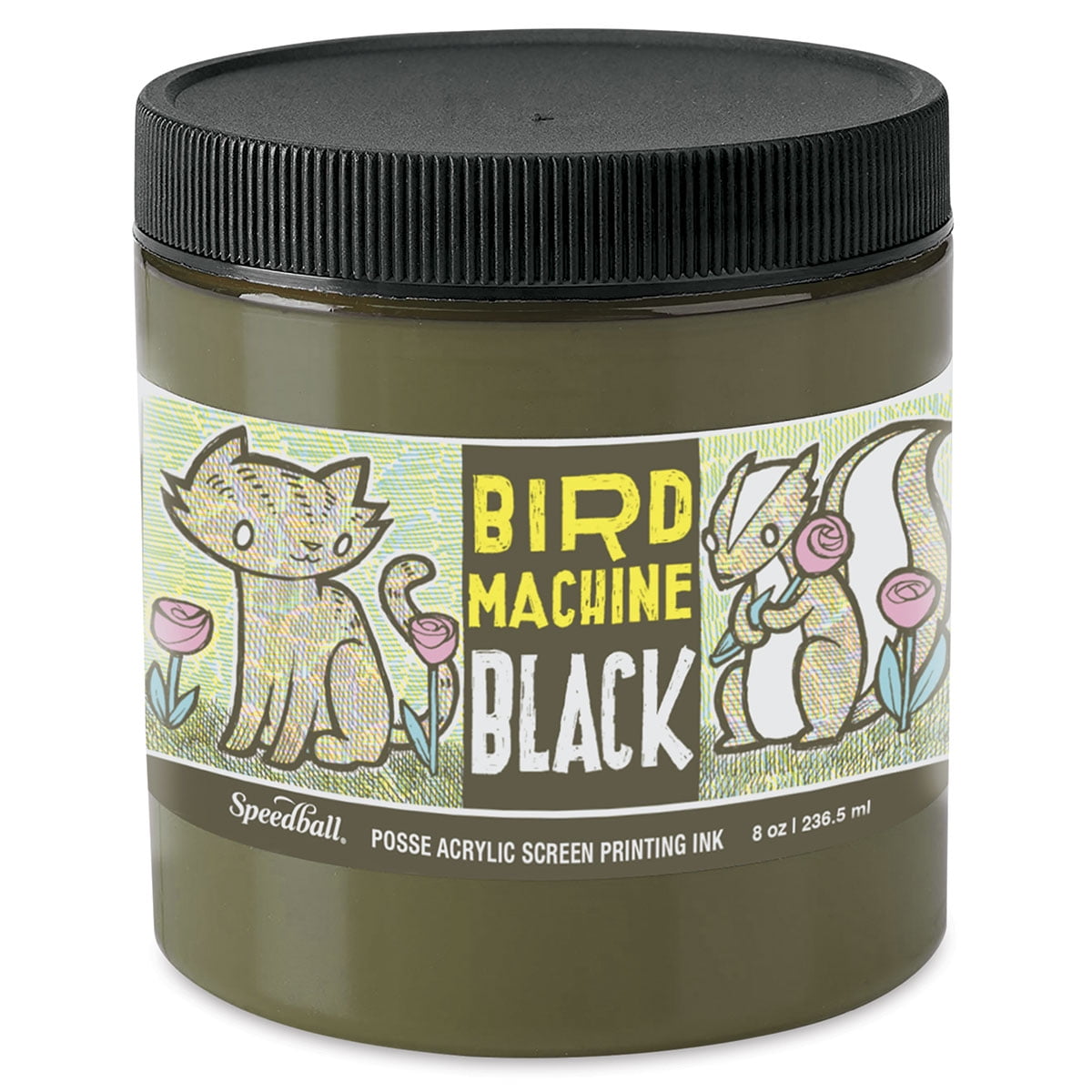 Speedball Posse Screen Printing Ink - Bird Machine Black, 8 oz, Jar ...