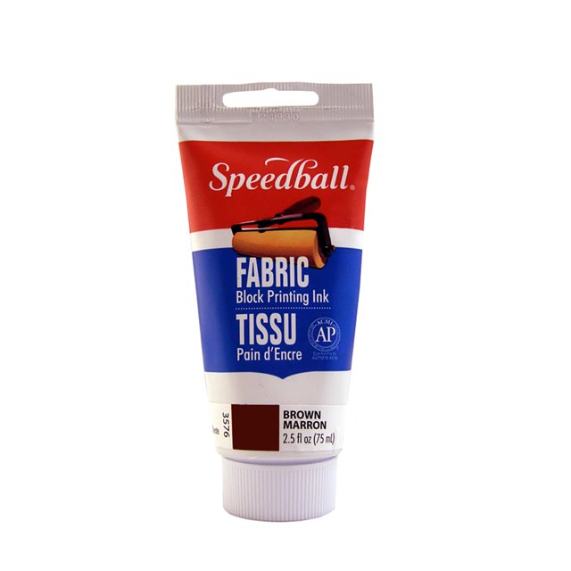 Speedball Printing Ink for Fabrics, 2.5 oz., Brown - Walmart.com