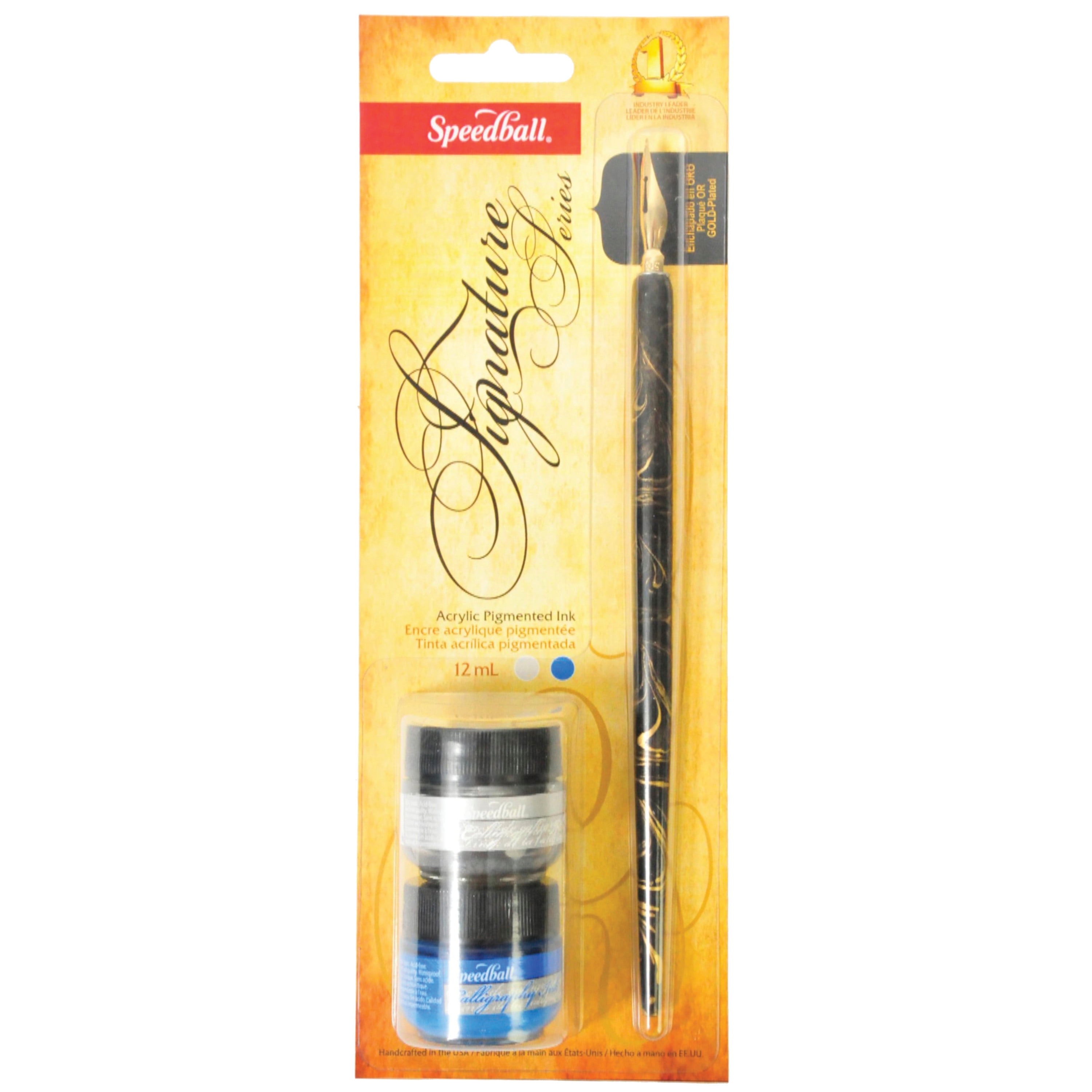 Speedball Signature Series Pen & Ink Set, Silver & Blue Inks - Walmart.com