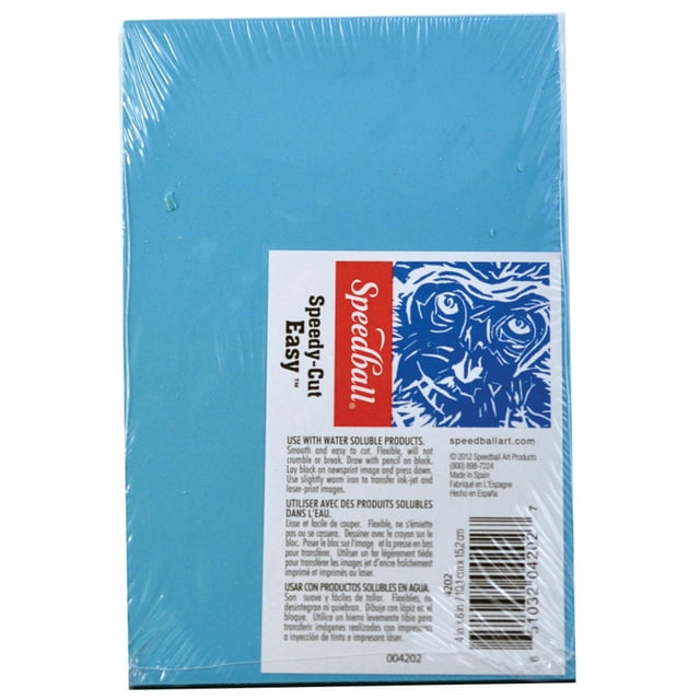 Speedball Speedy Cut Easy Block - 4in x 6in - Blue - Block - Walmart.com