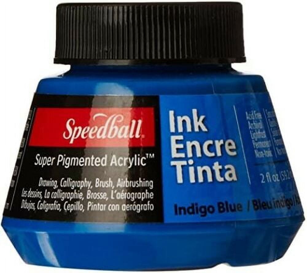 Speedball Super Pigmented Acrylic Ink, 2 oz., Indigo Blue - Walmart.com