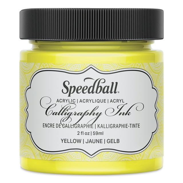 Speedball Super Pigmented Acrylic Ink, 2 oz., Primary Yellow - Walmart.com