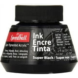 Speedball Super Pigmented Acrylic Ink, 2 oz., Super Black - Walmart.com