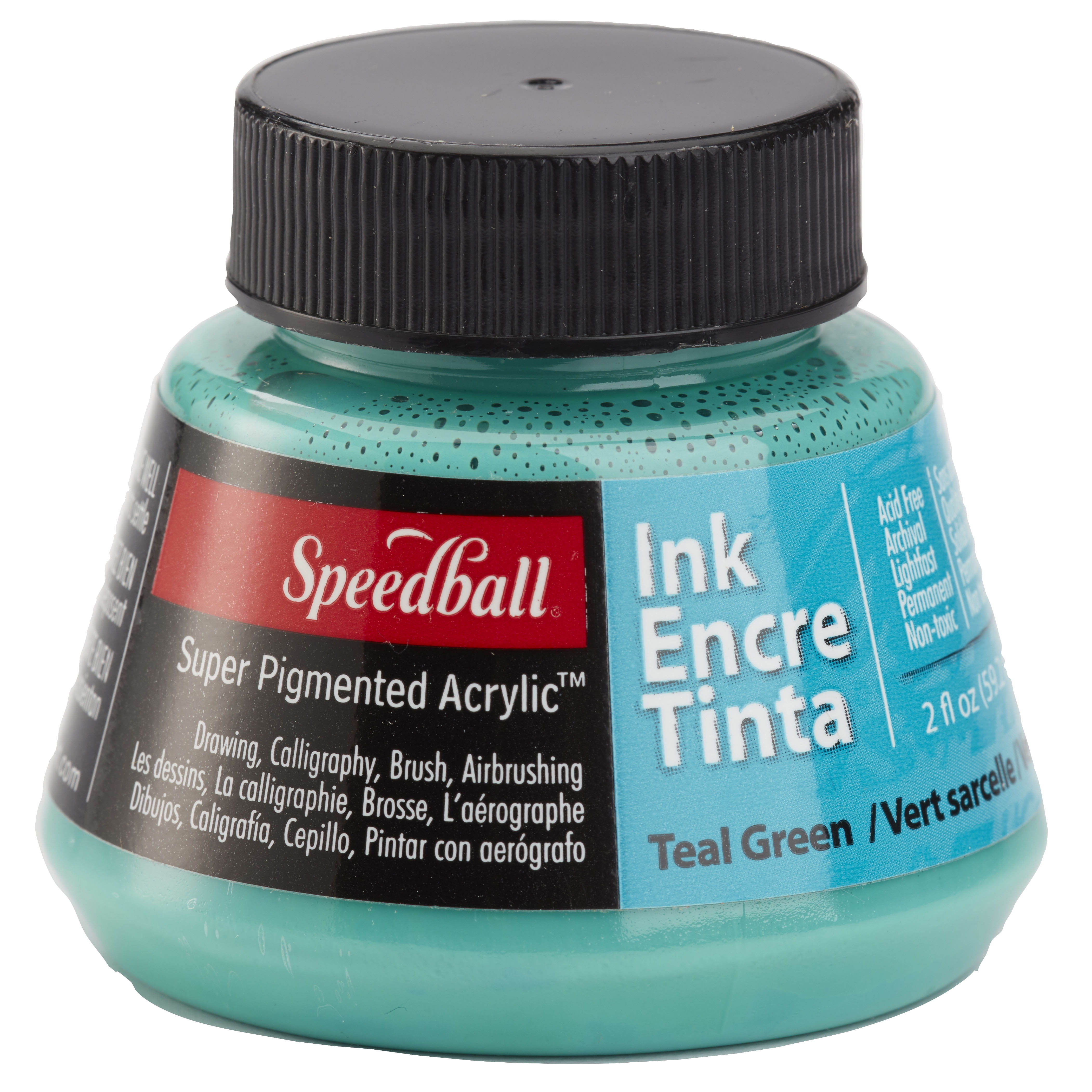 Speedball Super Pigmented Acrylic Ink, 2 oz., Teal Green - Walmart.com