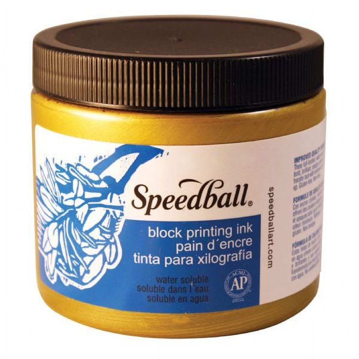 Speedball Water Soluble Block Printing Ink 16 oz. Gold - Walmart ...