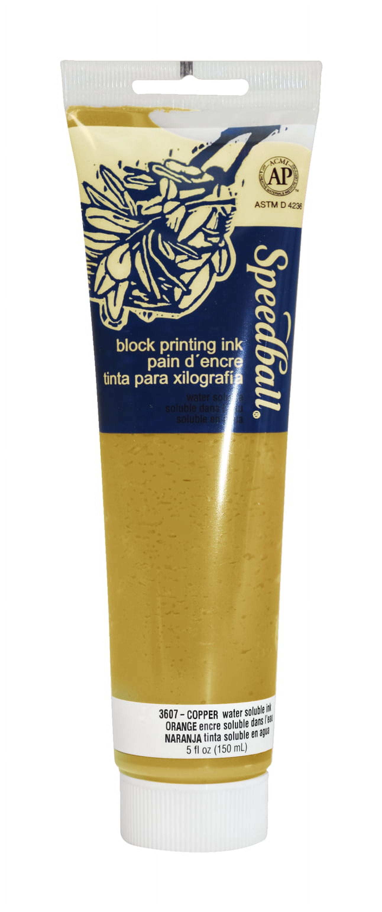 Speedball Water-Soluble Block Printing Ink - Copper (Metallic), 5 oz ...