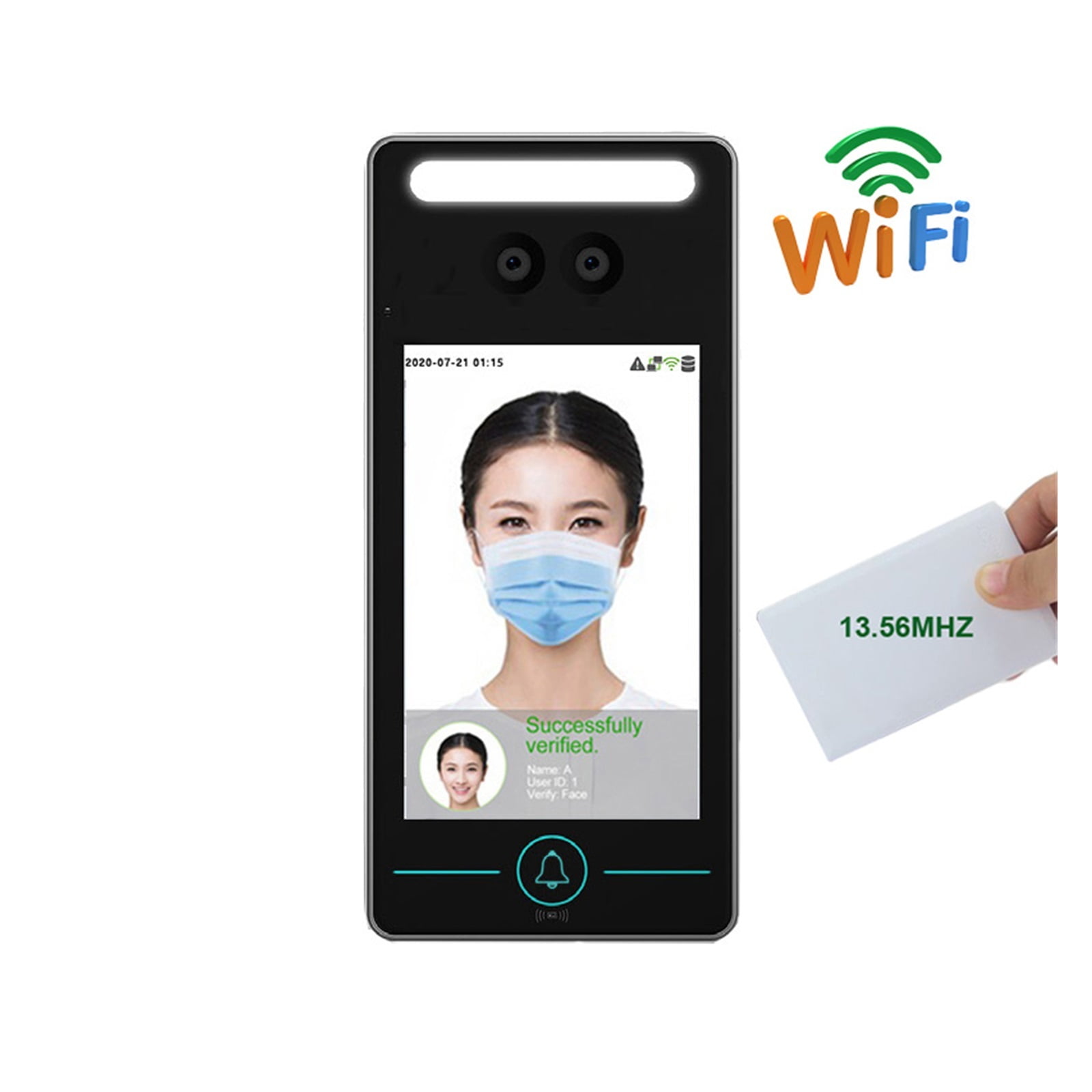SpeedfaceV4L TCP/IP Dynamic Face Recognition Palm RFID Card Door Access Control System Time ...
