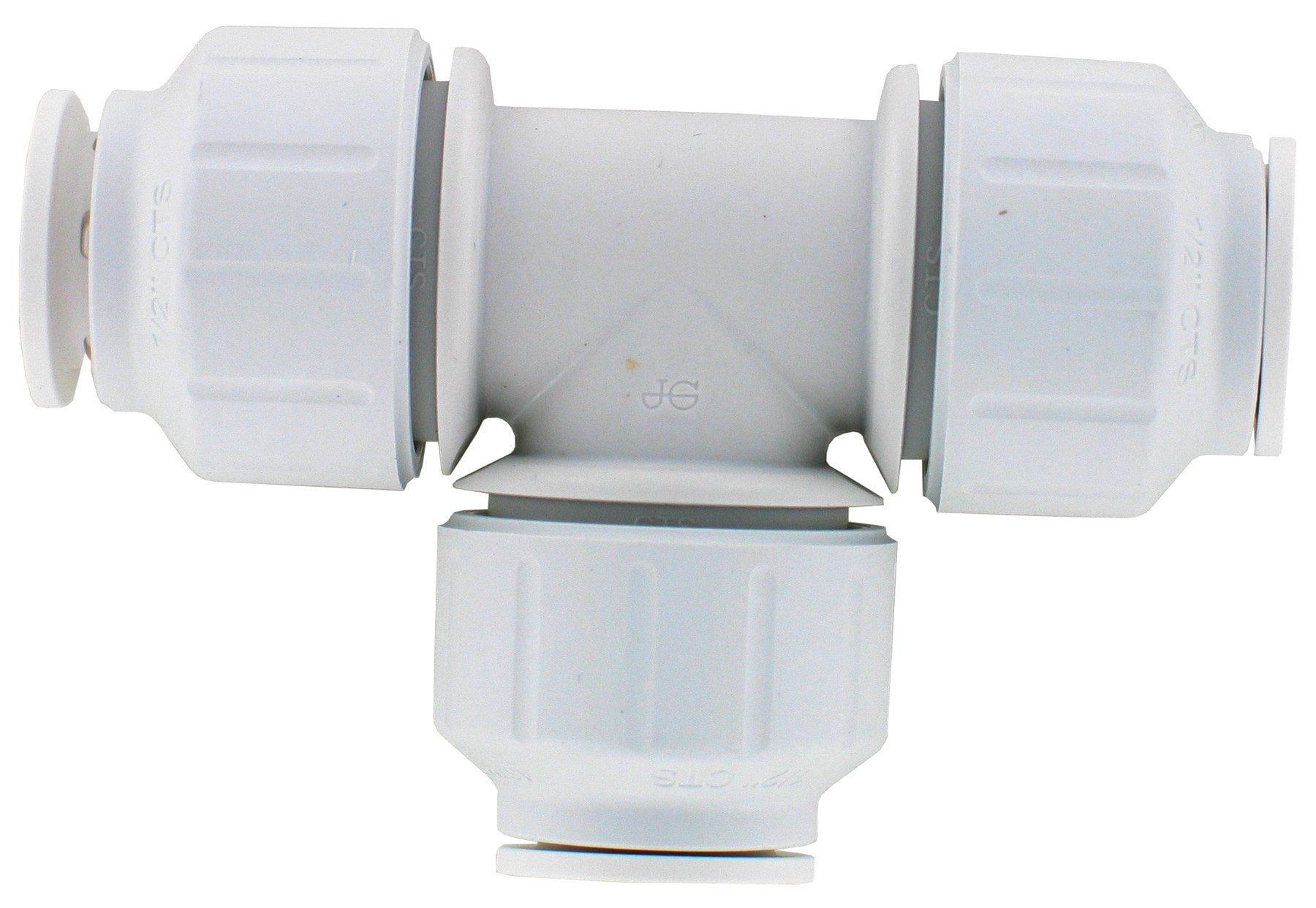 JG Speedfit PEI0220P White Union Straight PEX Tee 1/2 CTS in. with Push ...