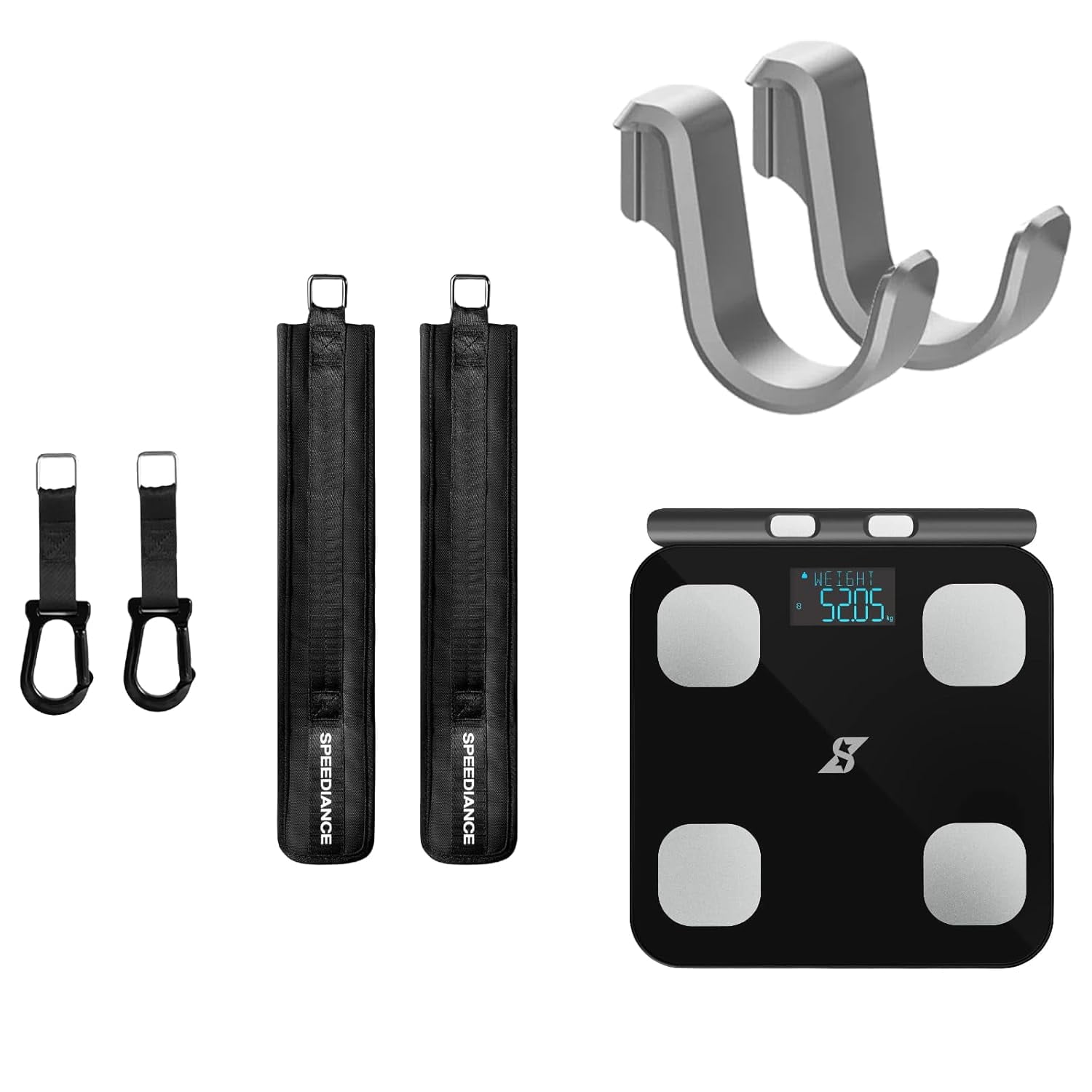 Speediance Smart Body Fat Scale with LED Display Adjustable Barbell ...