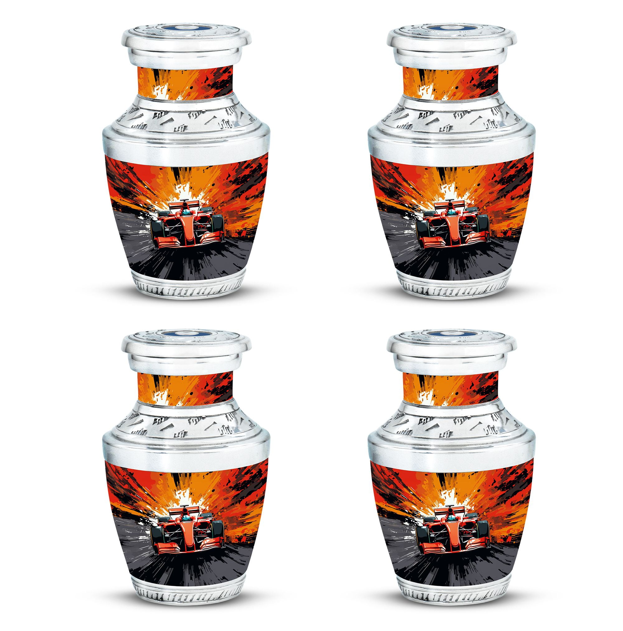 Speeding Formula Fury Sleek Miniature Urn for Timeless Remembrance ...