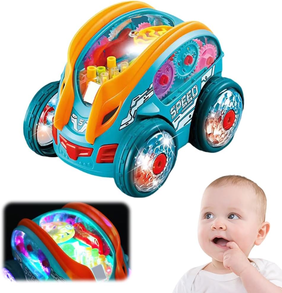 Speedlite Dynamic Gear-Powered Car with Led Lights, Electric ...
