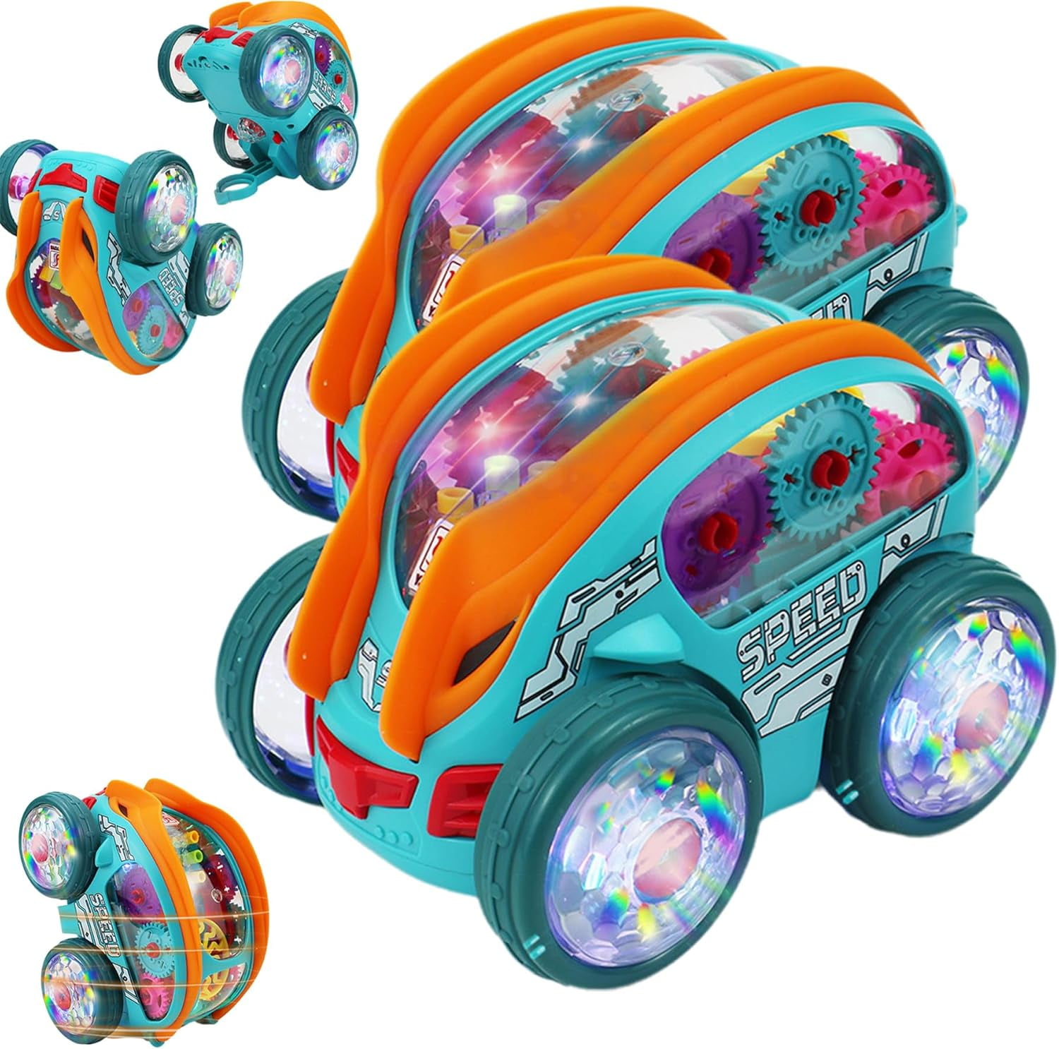 Speedlite Toy Car, Speedlite Dynamic Gear-Powered Car with Led Lights ...