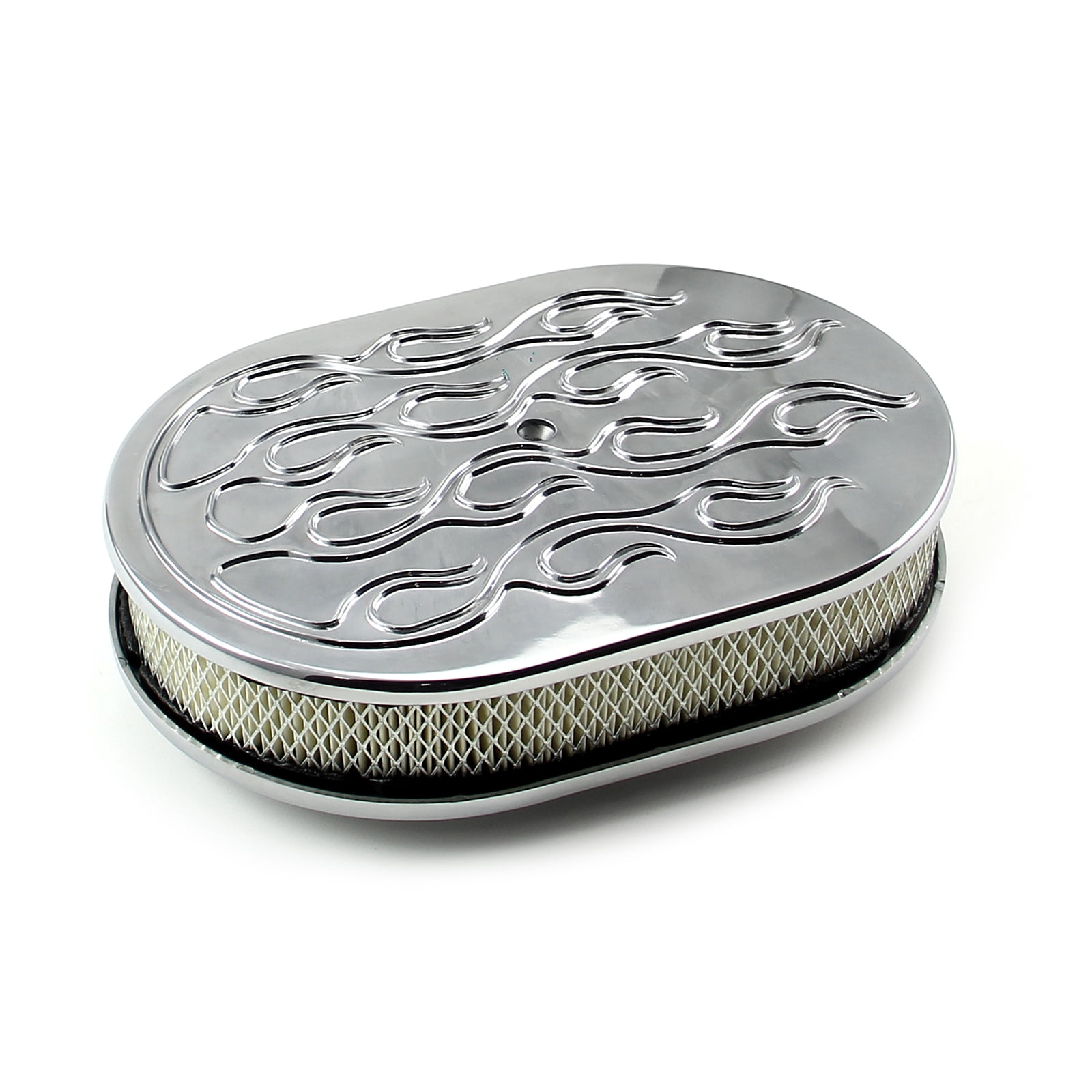 Speedmaster PCE104.1005.05 12" x 2" Oval Flamed Polished Aluminum Air ...