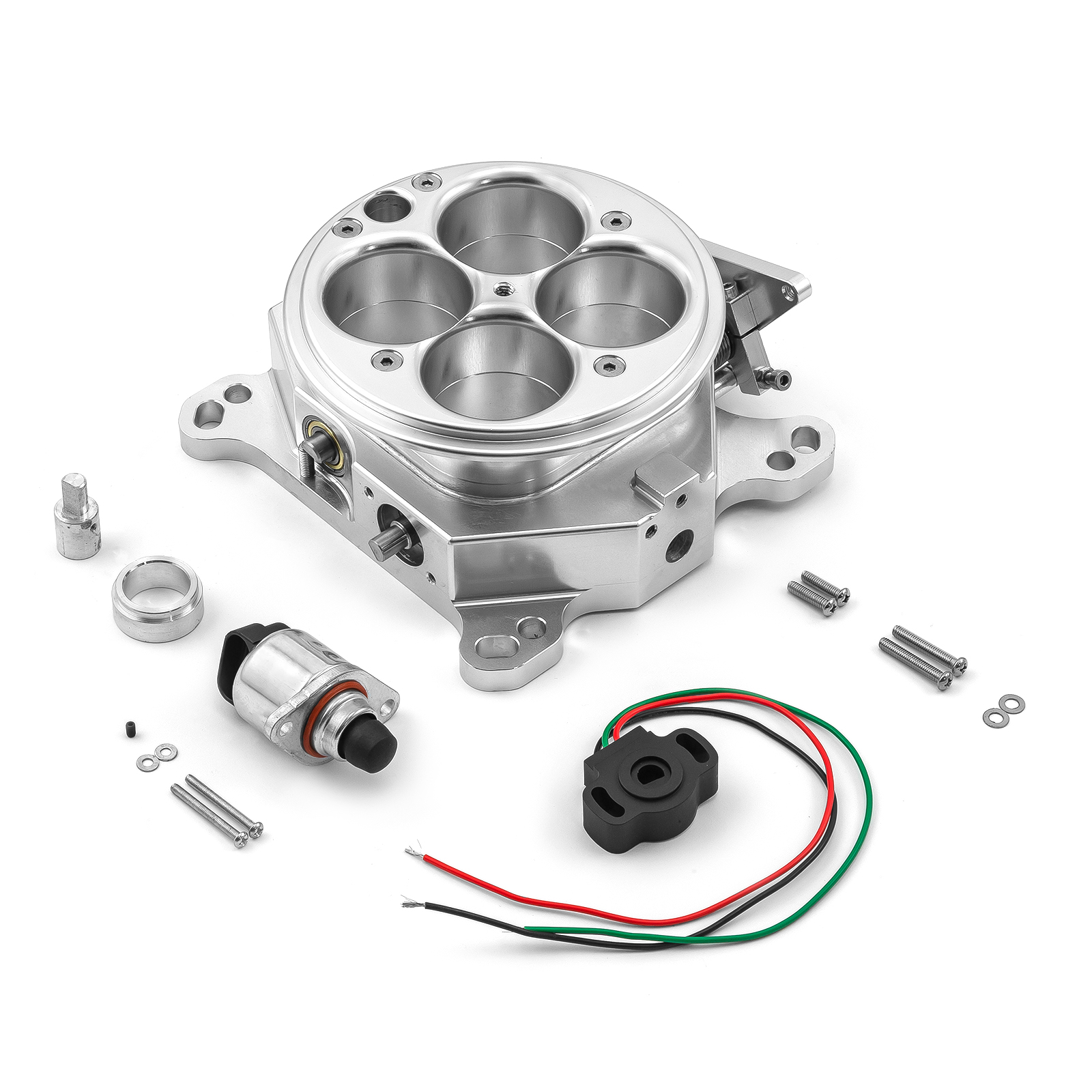 Speedmaster PCE138.1002.02 1200 CFM 4 Barrel 4150 Billet Throttle Body ...