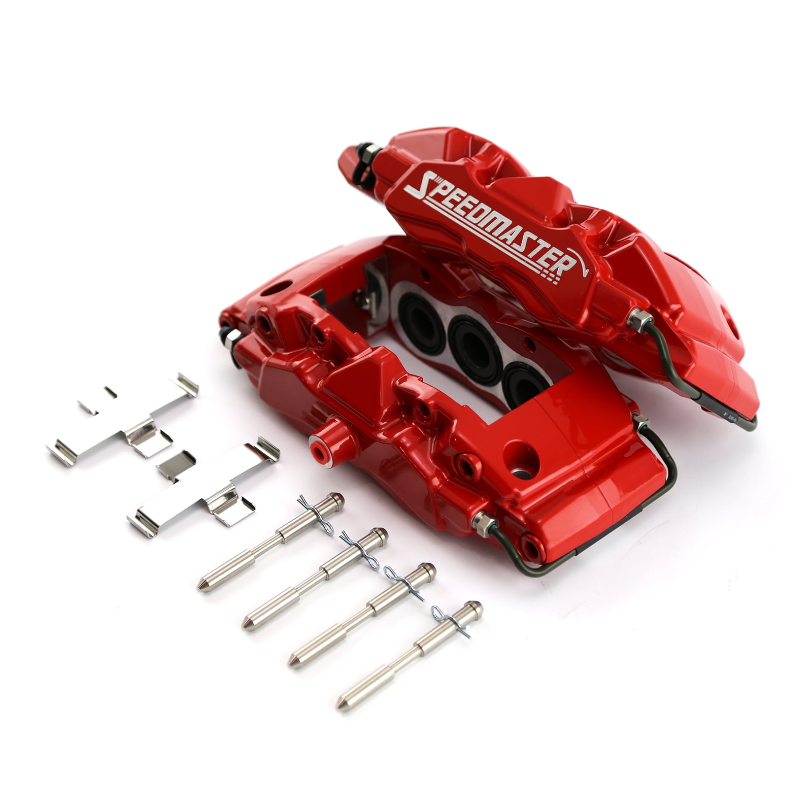 Speedmaster PCE521.1012.01 6 Piston Billet Caliper Front Pair - Red ...
