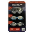 Speedo Adult Swimmers 3 Pack Swimming Goggles, Anti-Fog, UV Protect ...