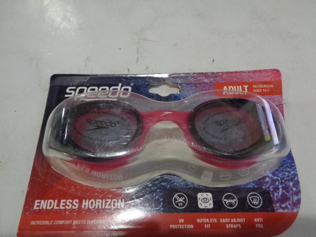 Speedo Adult Endless Horizon Googles Anto Fog East Adjust Straps Black ...