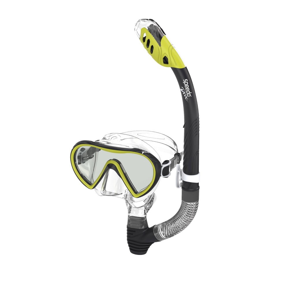 Speedo Adult Expedition Mask and Snorkel Set - Lime/Black - Walmart.com