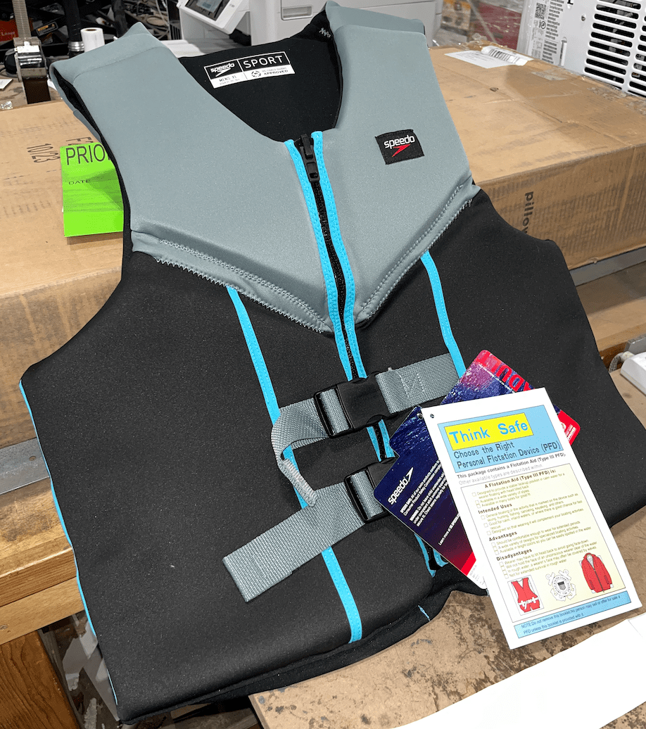 Speedo Adult Men's Sport Premium Type III PFD XL-Flotation Vest-Black ...