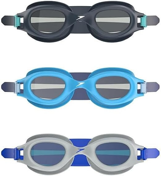 Speedo Adult Swim Goggles 3-Pack, Anti-Fog UV, Leak-Proof, Comfortable ...