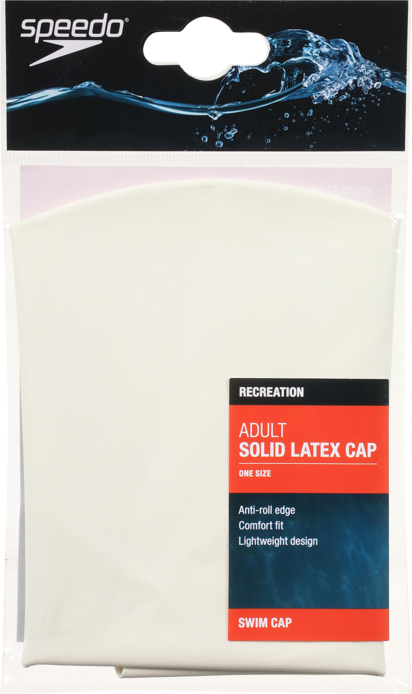 Speedo Adult White Solid Latex Swim Cap One Size 1 ea - Walmart.com