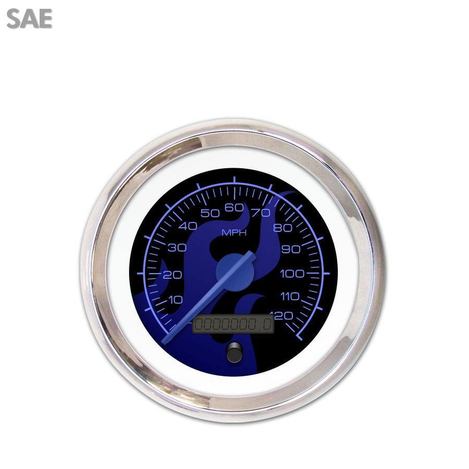 Speedo Ga. SAE Ghost Flame Black Black Flame, Black Mod Needles, Chrome ...