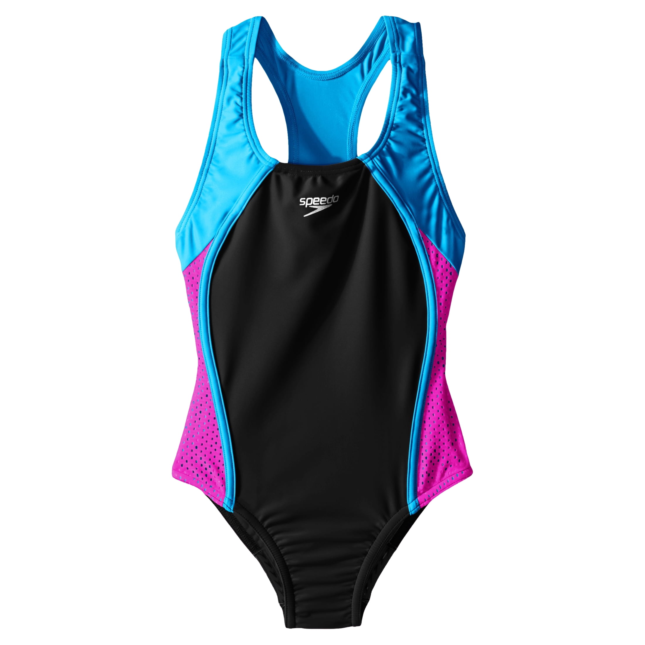 Speedo Kids Bathing Suit - Girls Mesh Splice Swimsuit - Walmart.com