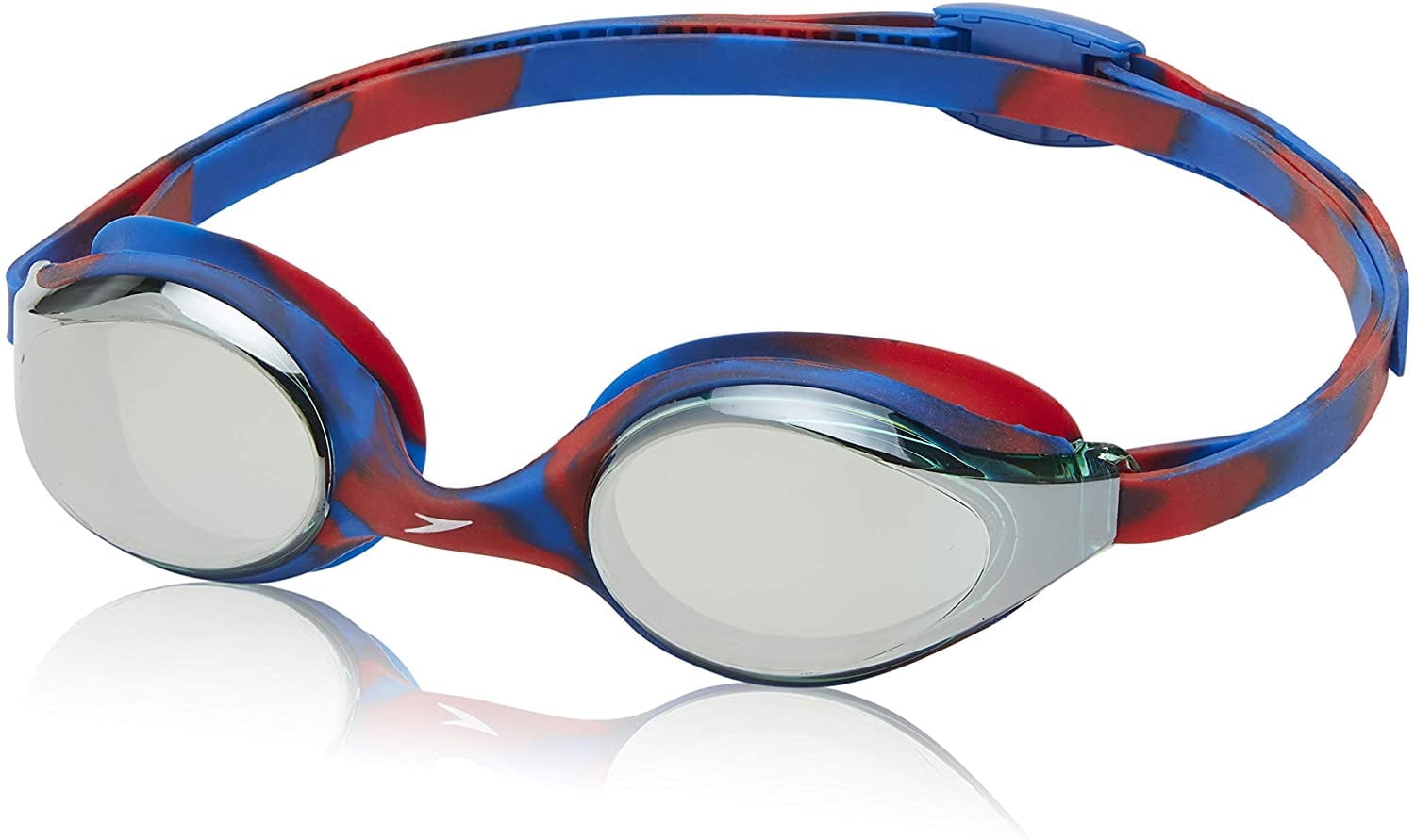 Speedo Hyper Flyer Mirrored Swim Goggle, Navy Red/Grey - Walmart.com