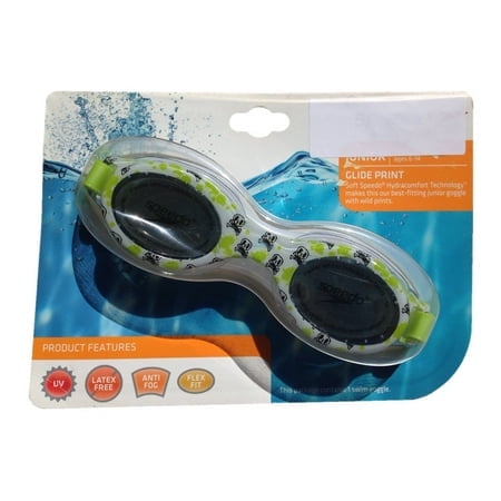 Speedo Junior Swim Goggles: Glide Print Skeleton Slime Recreational ...