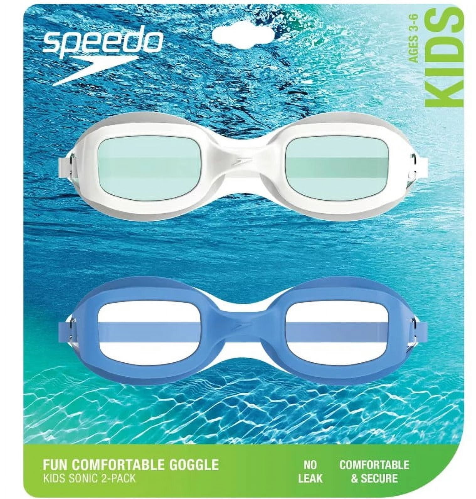Speedo Kids 2pk Sonic Swim Goggles for Ages 3-6- Blue/White - Walmart.com