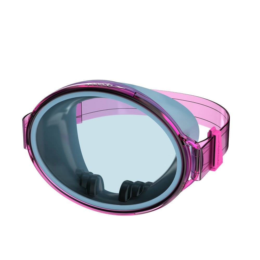Speedo Kids' Porto Swim Mask, Pink, Wide-View, Anti-Fog Lens, Ages 3 ...
